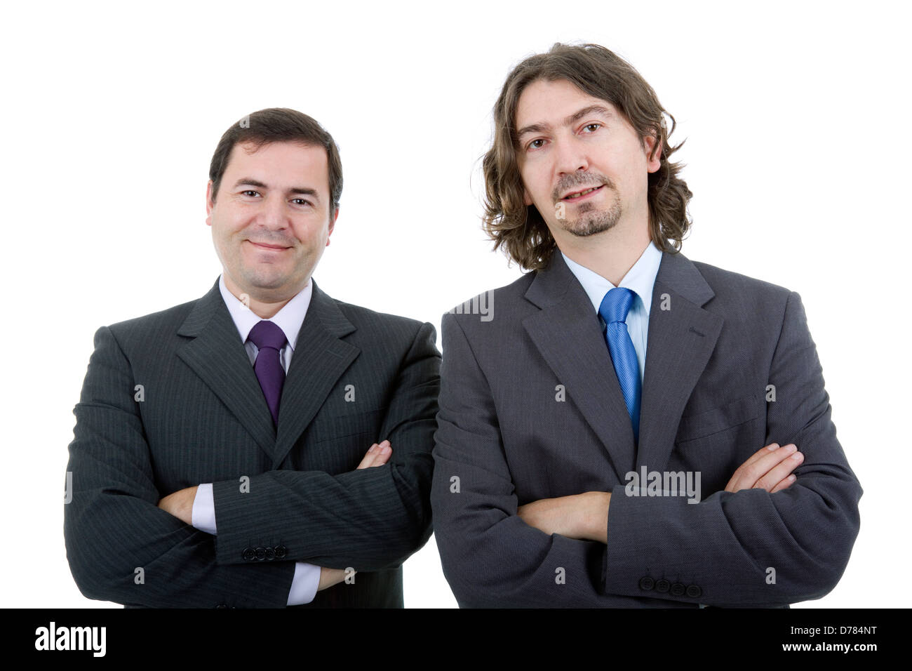 two young business men portrait on white Stock Photo - Alamy