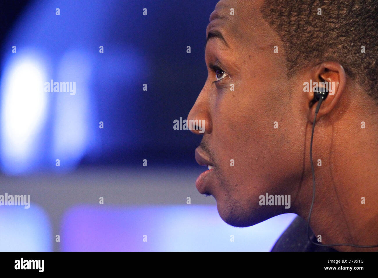 Dwight Howard NBA player for the Orlando Magic appearing on Spanish ...