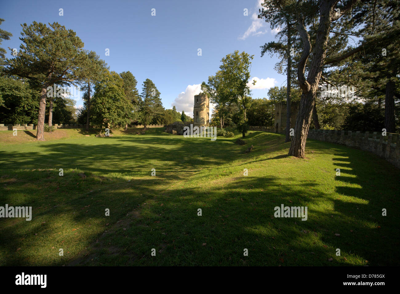 Stainborough Castle, a sham ruin constructed as a garden folly in the ...