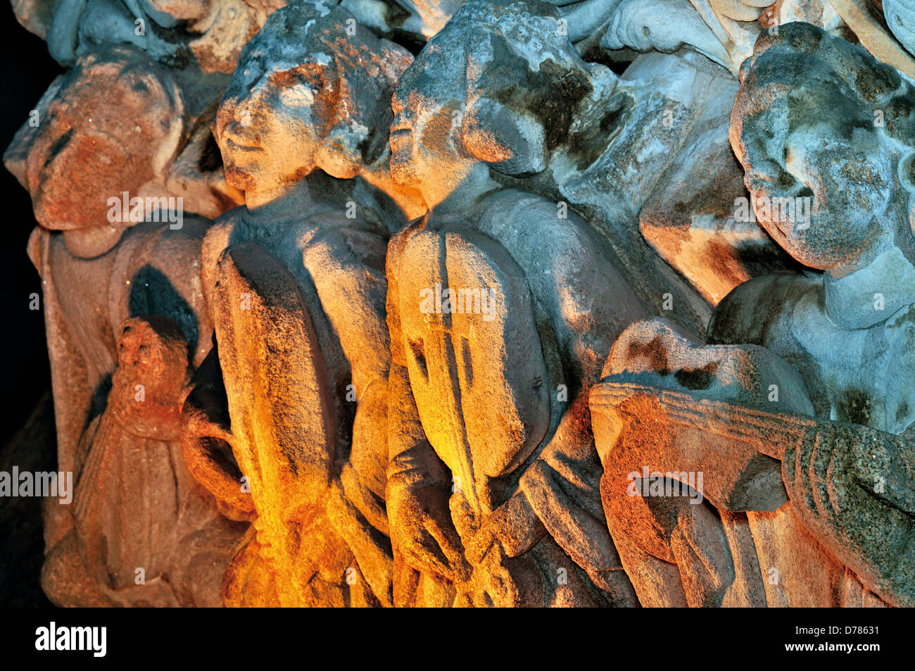 Spain, Galicia: Romanesque stone graved sculptures in the medieval ...