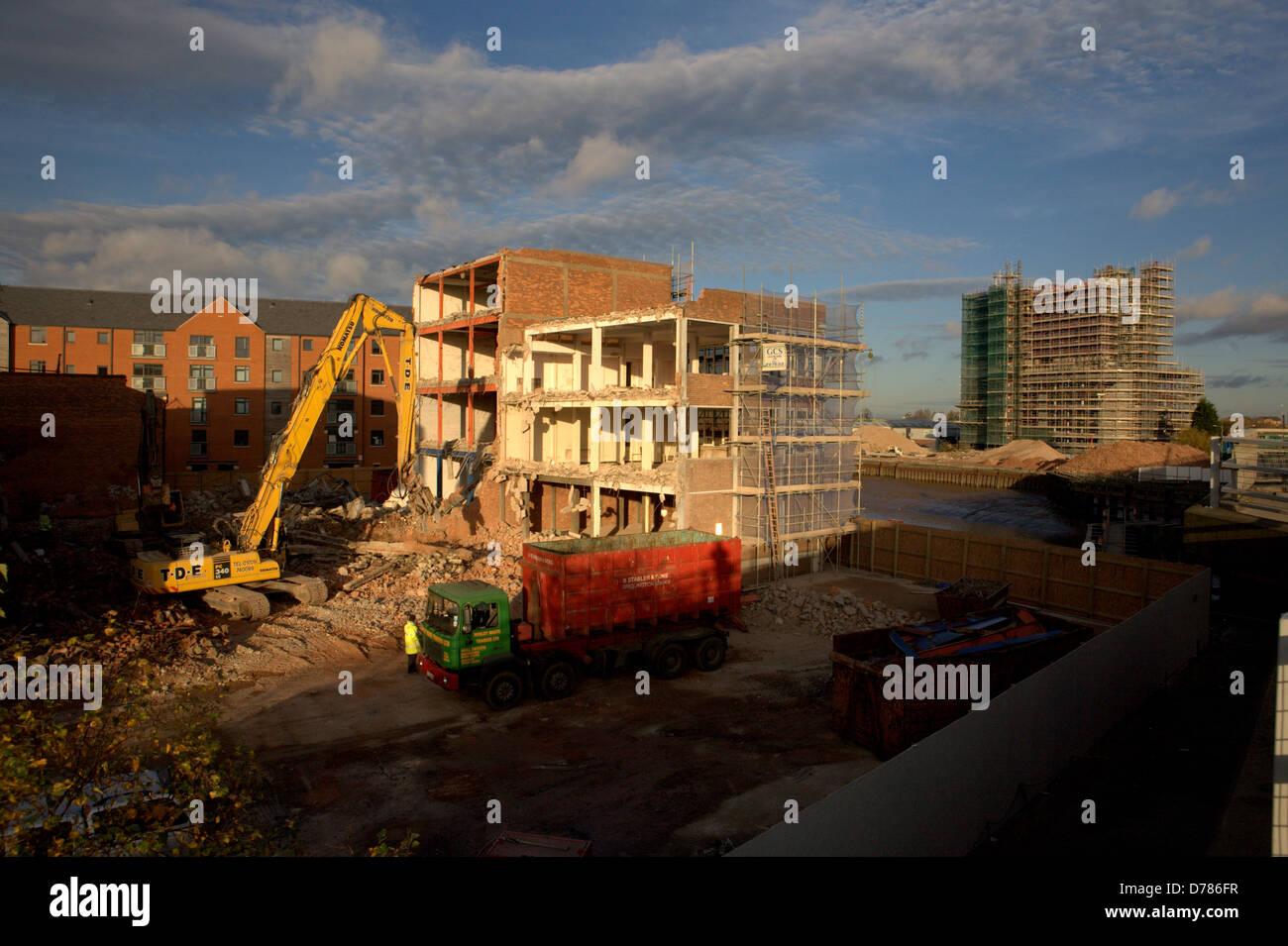 Redevelopment along the River Hull in Kingston upon Hull near Myton ...