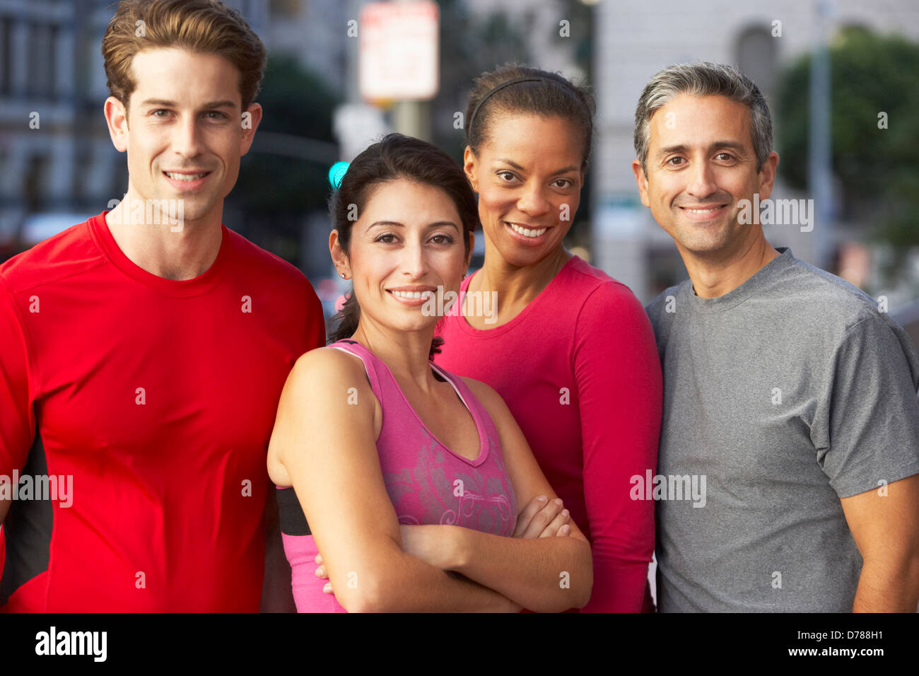 Urban sidewalk group hi-res stock photography and images - Alamy