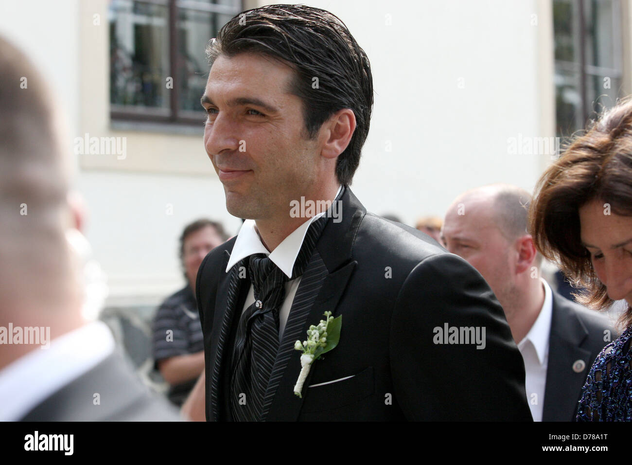 Italian goalkeeper Gianluigi 'Gigi' Buffon smiling moments before ...