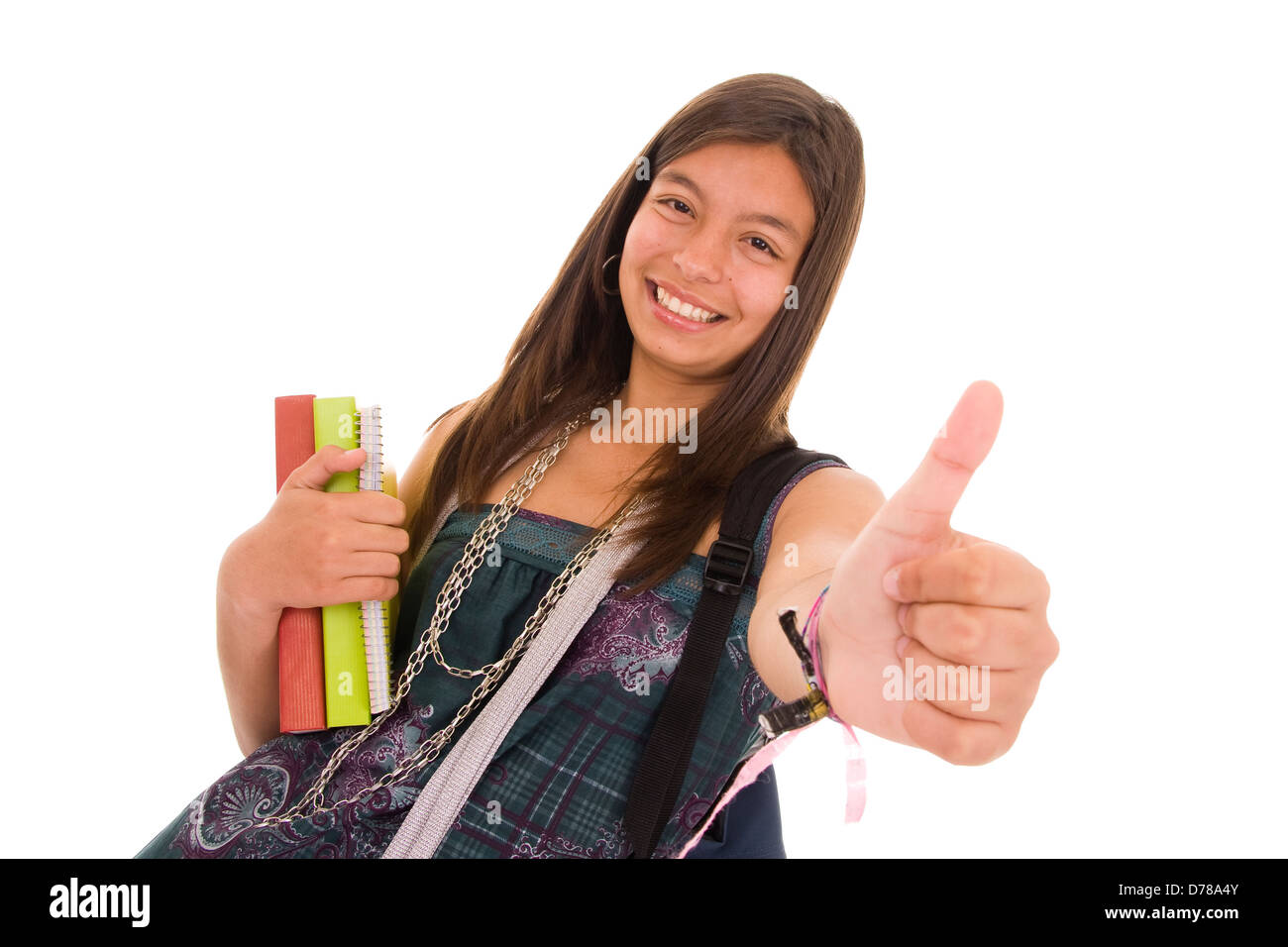 Happy student isolated on white background Stock Photo - Alamy