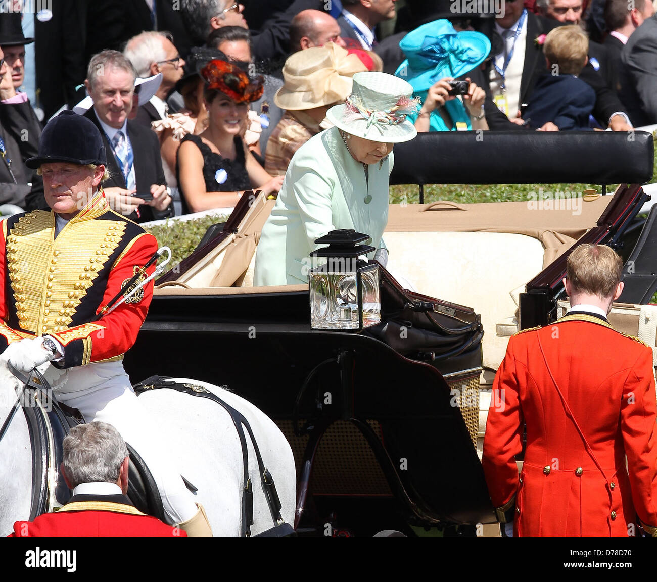 Queen Elizabeth II Royal Ascot at Ascot Racecourse Berkshire, England ...