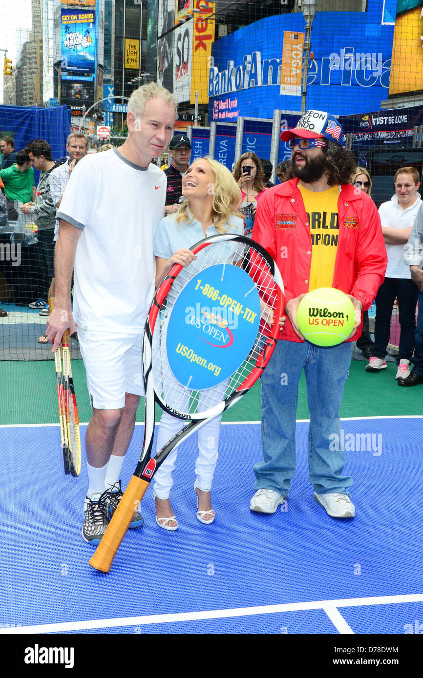 John McEnroe, Kristin Chenoweth and Judah Friedlander 2011 U.S. Open ...