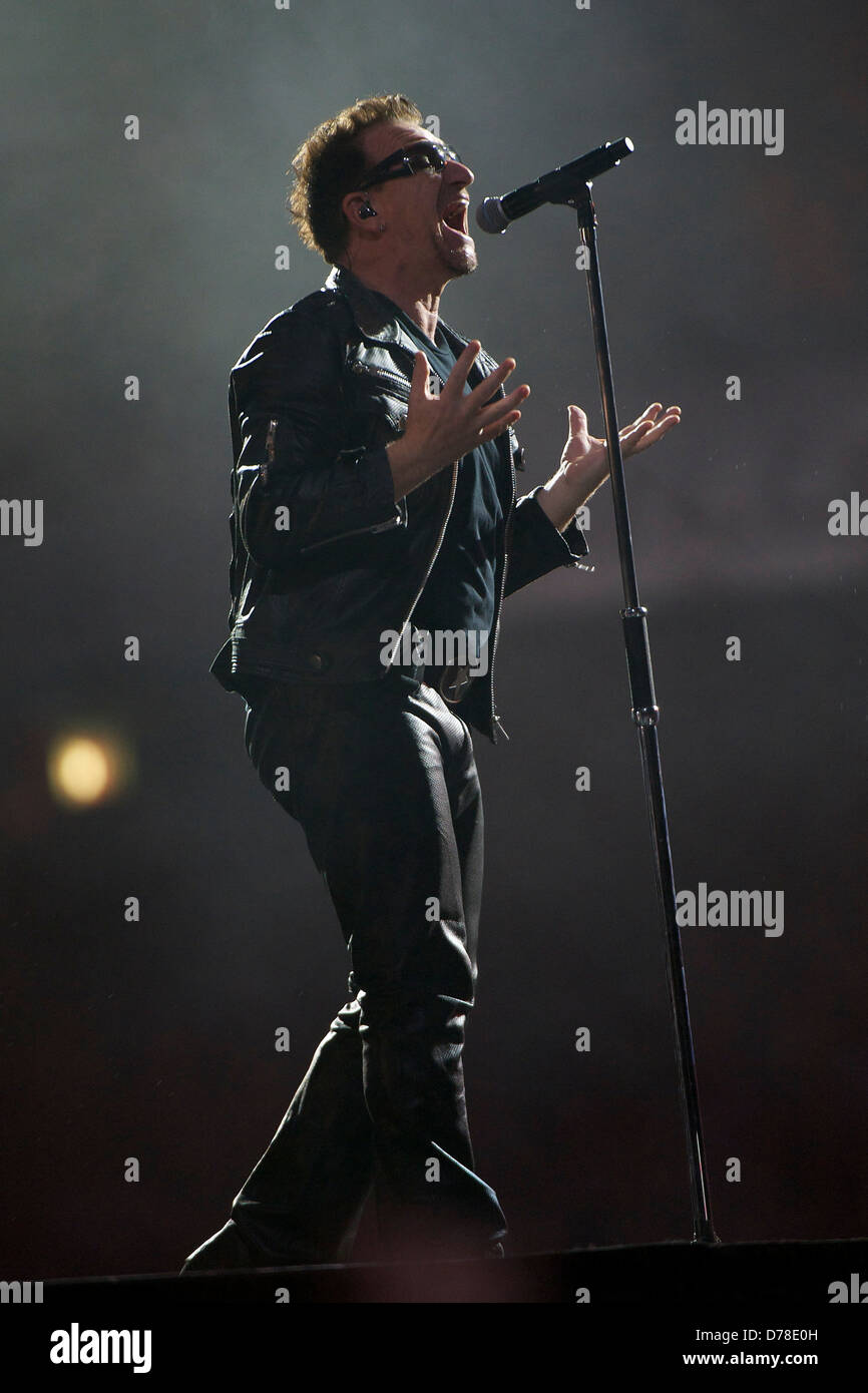 U2 performs live in concert during their 360 Tour at Soldier Field ...