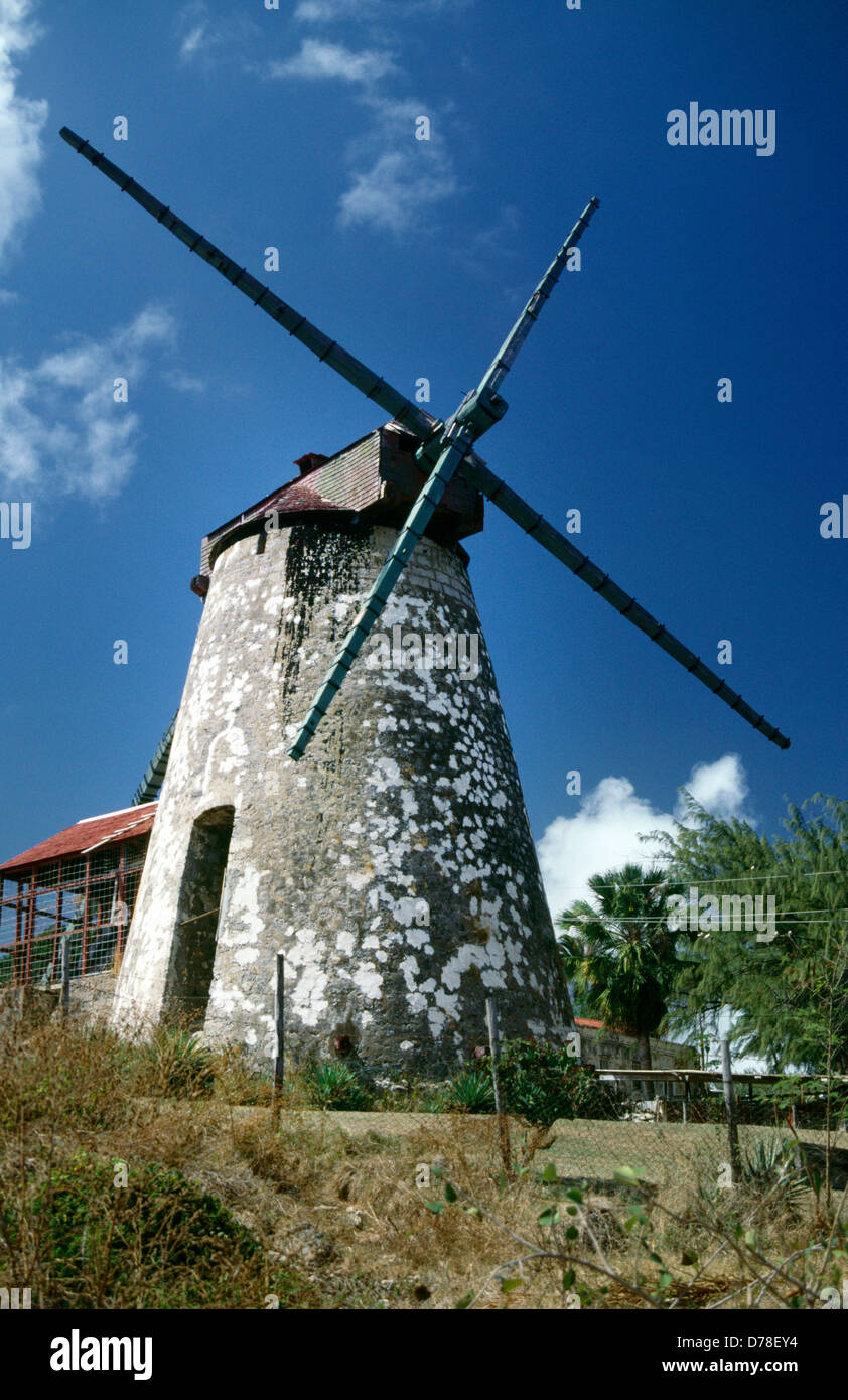 St Andrew Barbados Morgan Lewis Windmill Stock Photo - Alamy