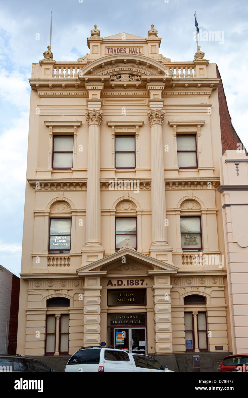 Ballarat trades hall at Union Square Ballarat,Victoria, Australia Stock ...