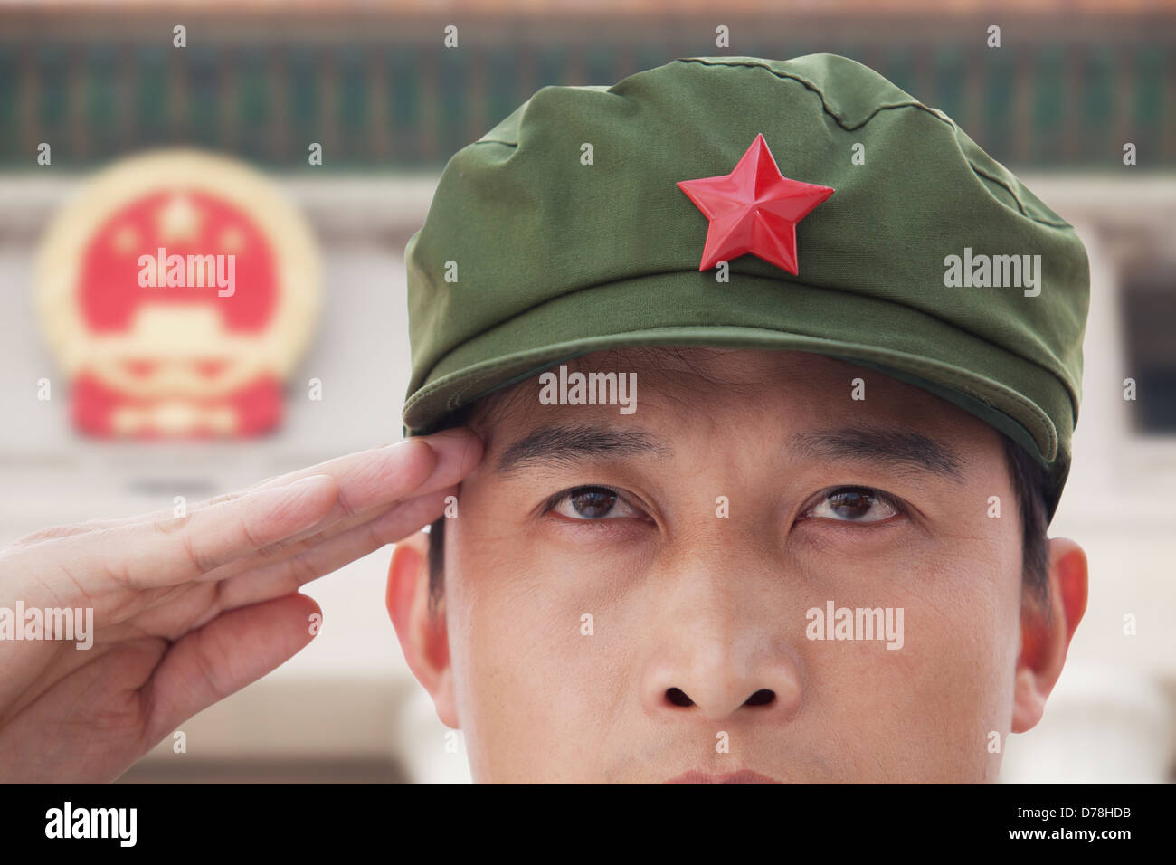 Chinese red star cap hi-res stock photography and images - Alamy