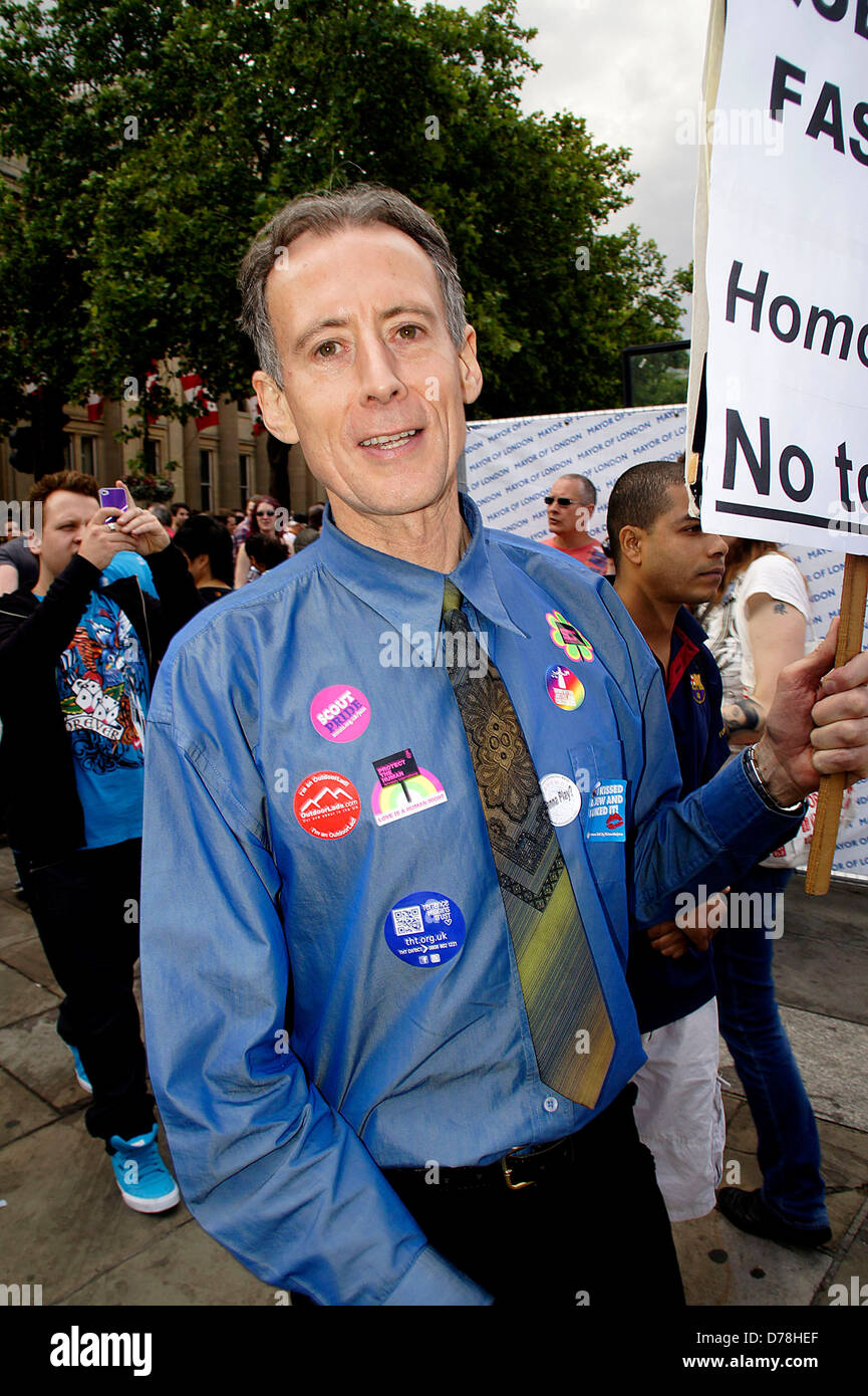 Peter Tatchell attending a London Gay Pride 2011 event London, England ...