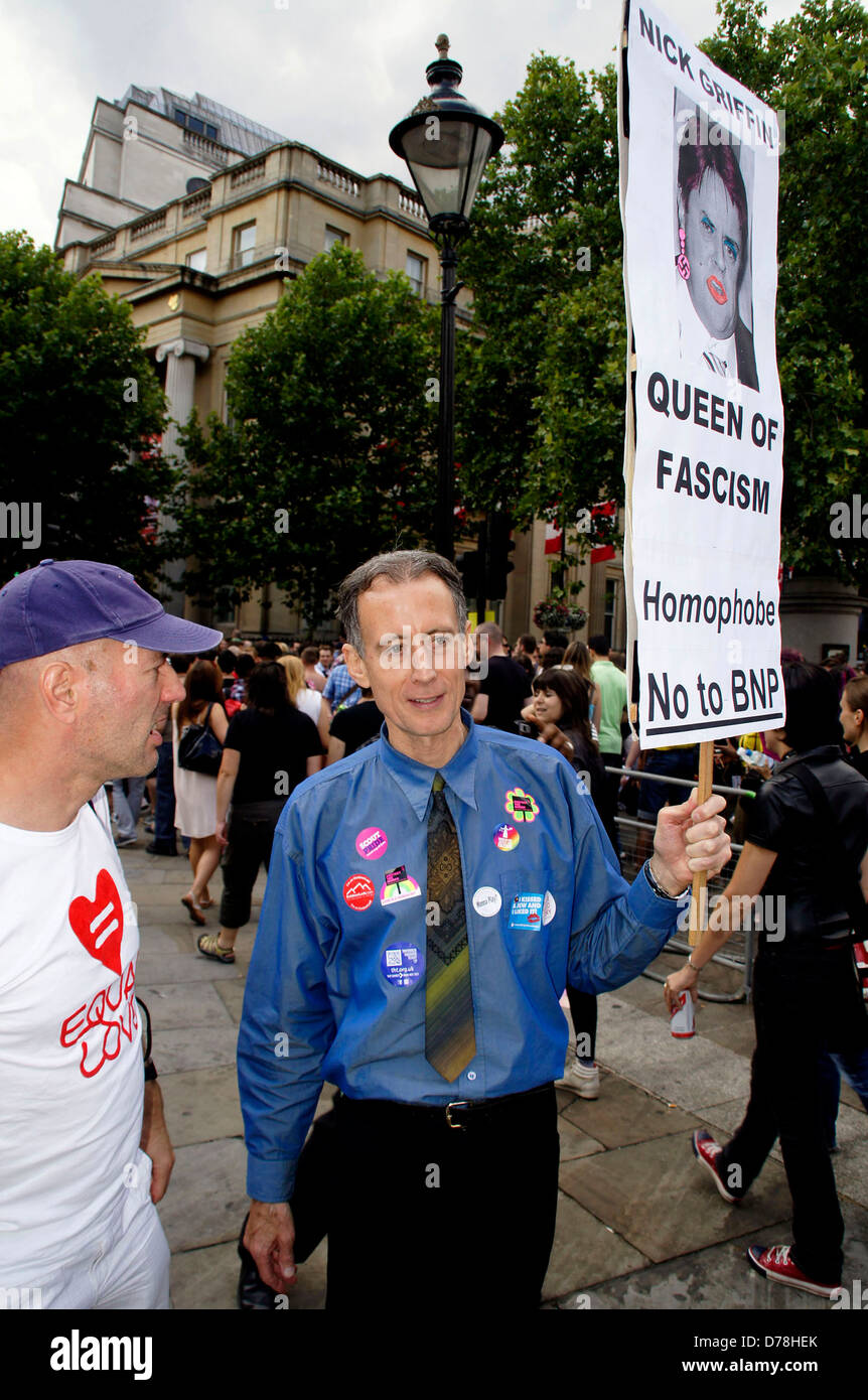 Peter Tatchell attending a London Gay Pride 2011 event London, England ...