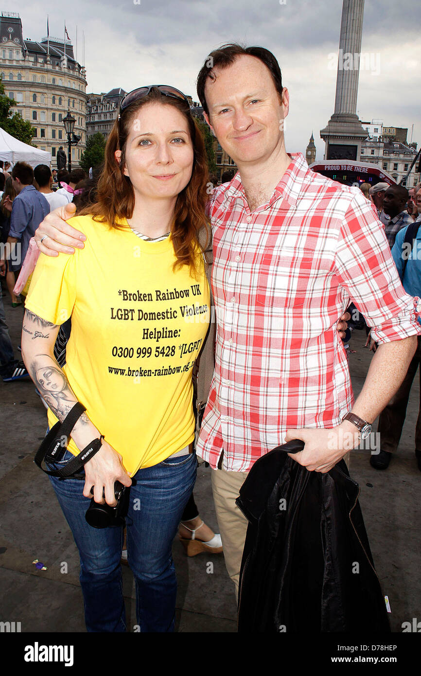 Aimee White from Broken Rainbow and Mark Gatiss attending a London Gay ...
