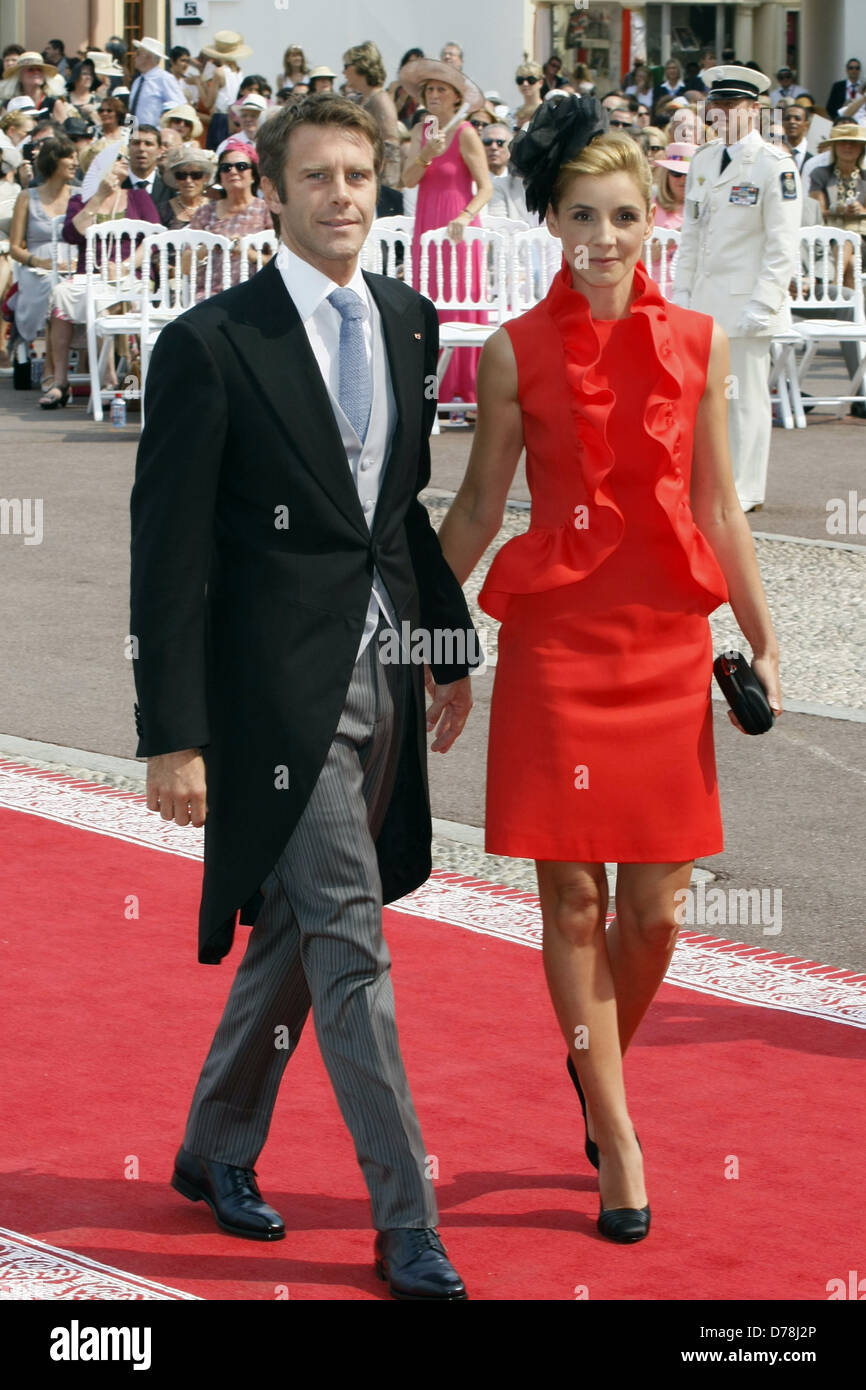 Prince Emmanuel Filiberto of Savoy and wife princess Clotilde Courau ...