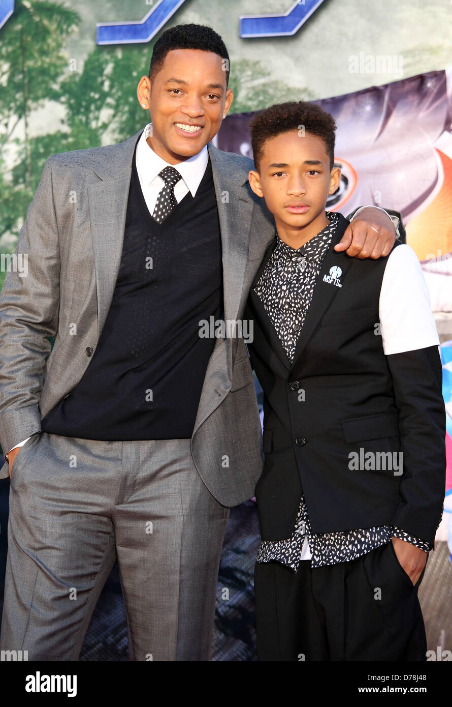 Tokyo, Japan. 1st May 2013. Actor WILL SMITH and his son JADEN SMITH ...