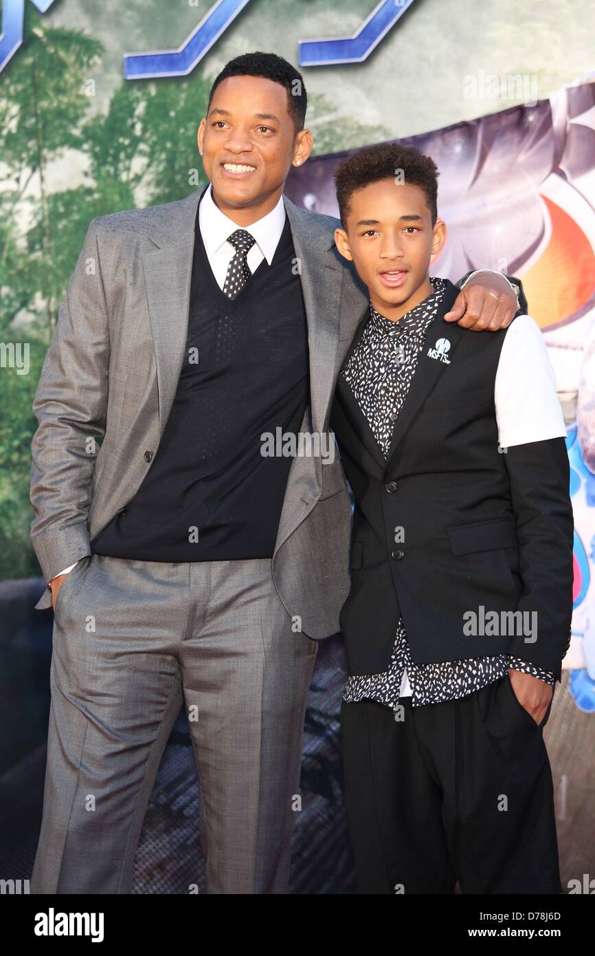 Tokyo, Japan. 1st May 2013. Actor WILL SMITH and his son JADEN SMITH ...