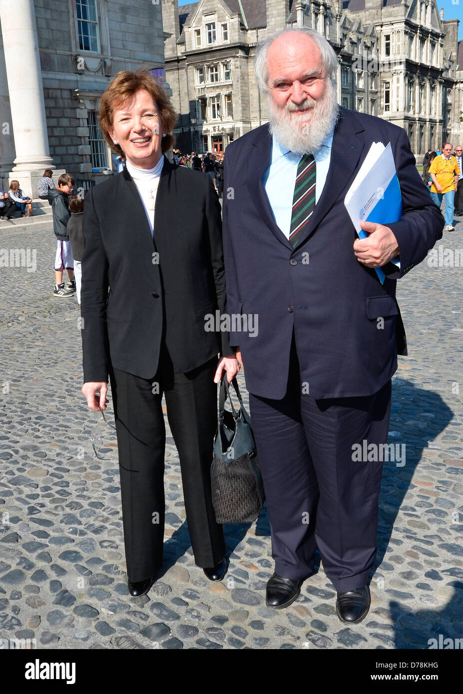 Former President of Ireland Mary Robinson and her husband Nicholas ...
