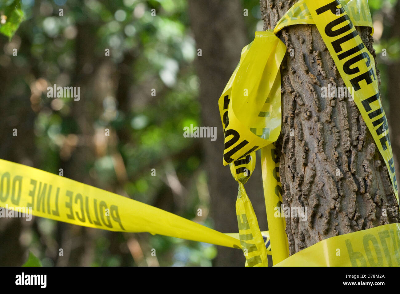 Yellow police tape hi-res stock photography and images - Alamy