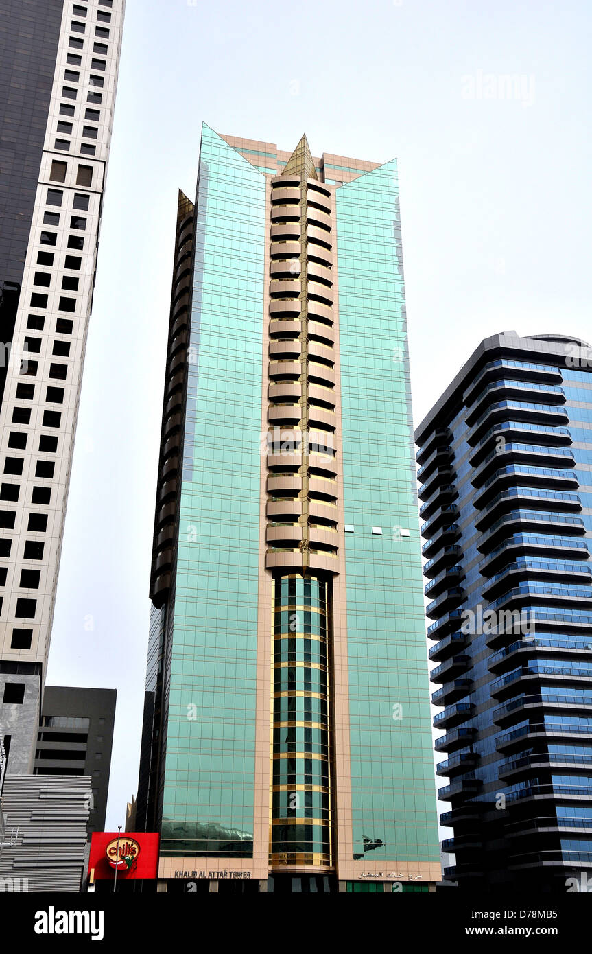 Khalid Al Attar tower financial district Sheikh Zayed Road Dubai UAE ...