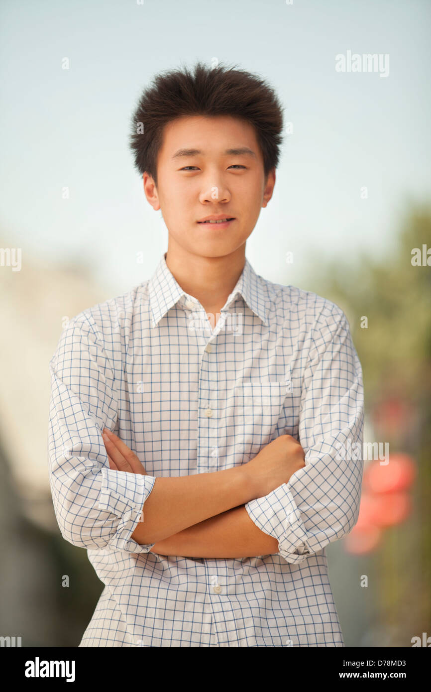 Portrait of Young Man in Nanluoguxiang, Beijing, China Stock Photo - Alamy