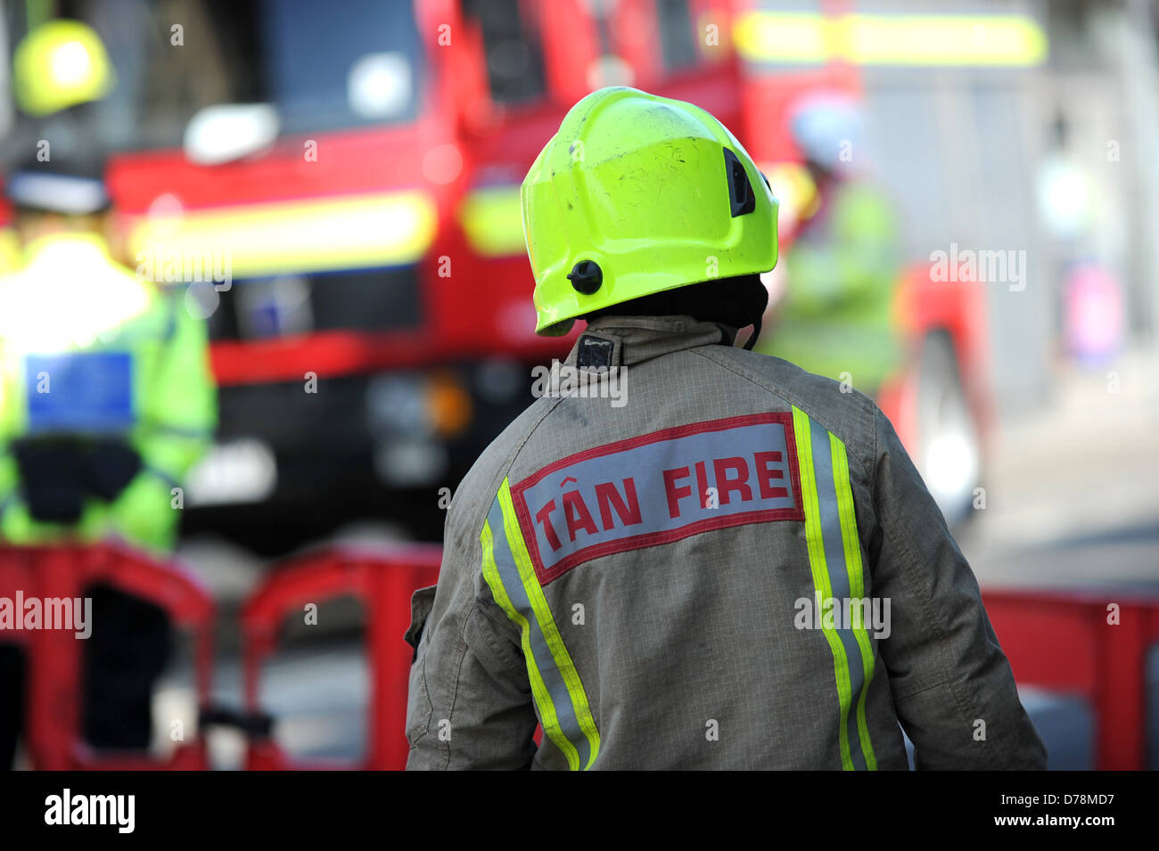 A welsh fireman pictured from behind Stock Photo - Alamy