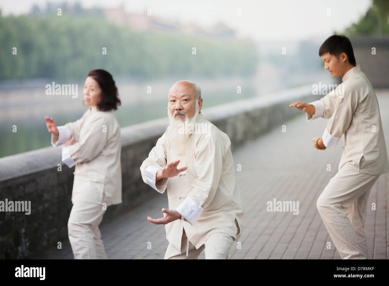 Chinese Practicing Tai Ji Stock Photo - Alamy