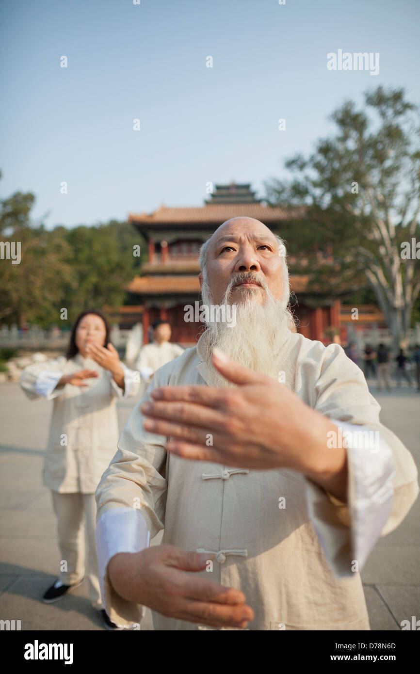 Chinese Practicing Tai Ji Stock Photo - Alamy