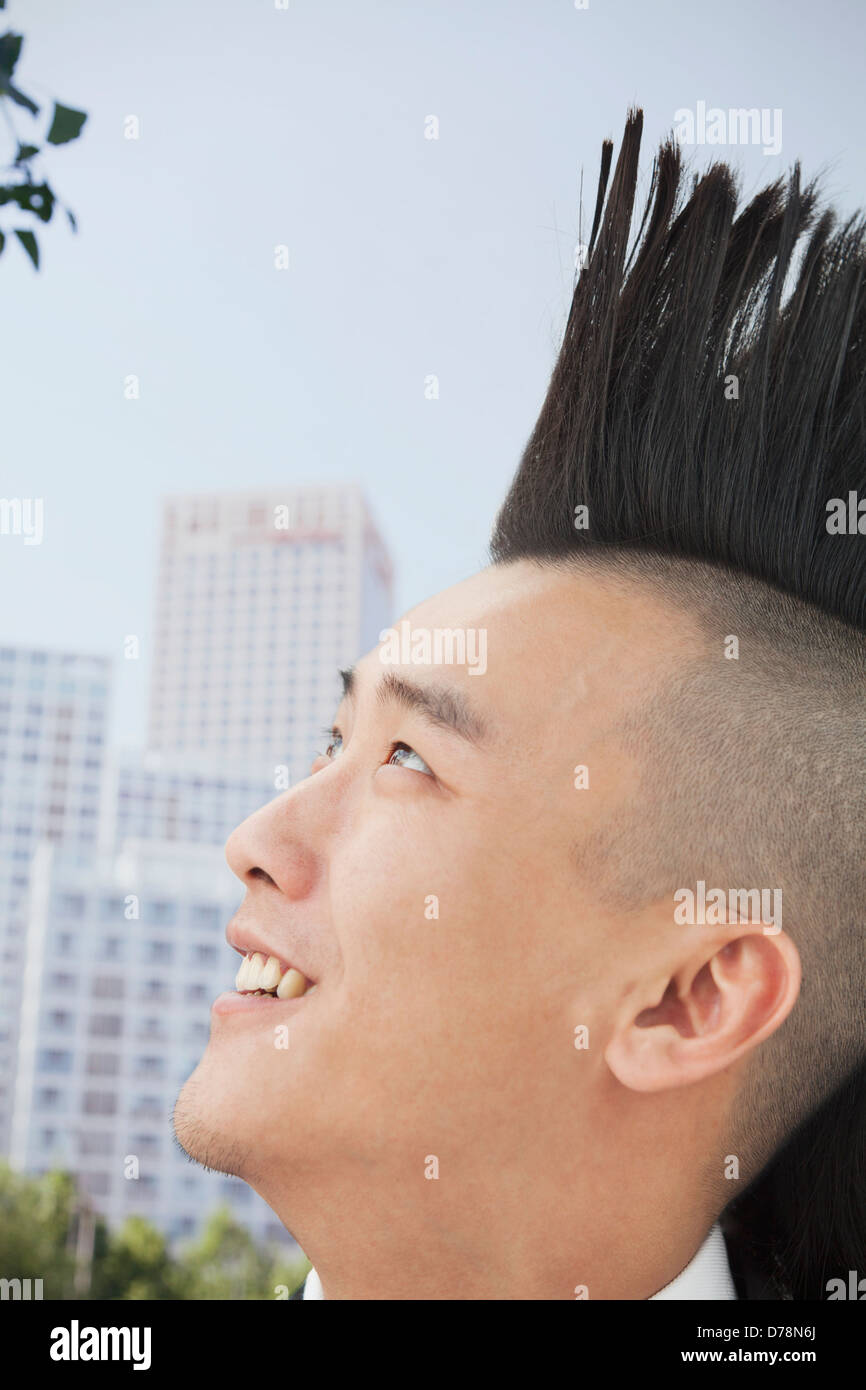 Mohawk side view hi-res stock photography and images - Alamy