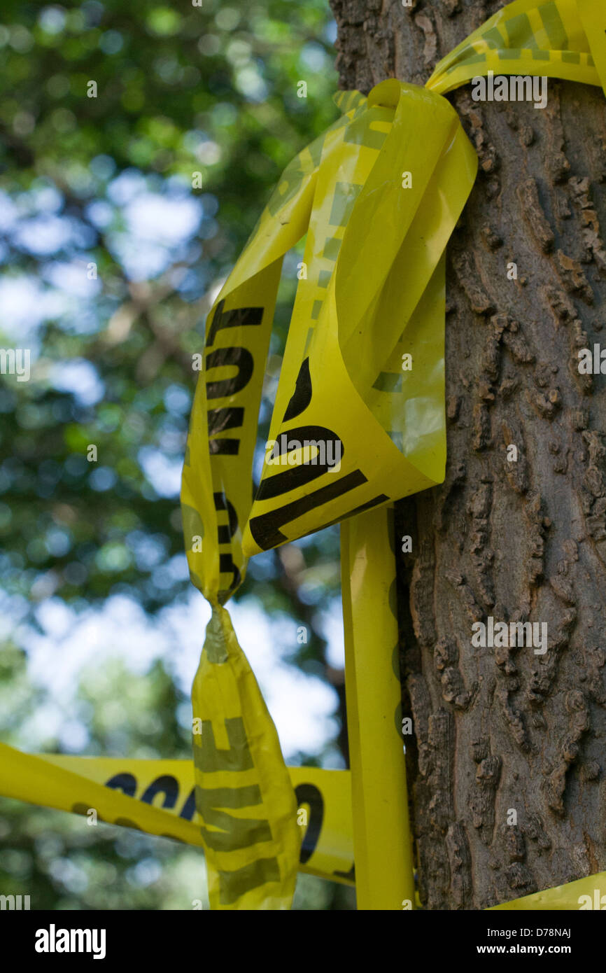 Caution tape knot hi-res stock photography and images - Alamy