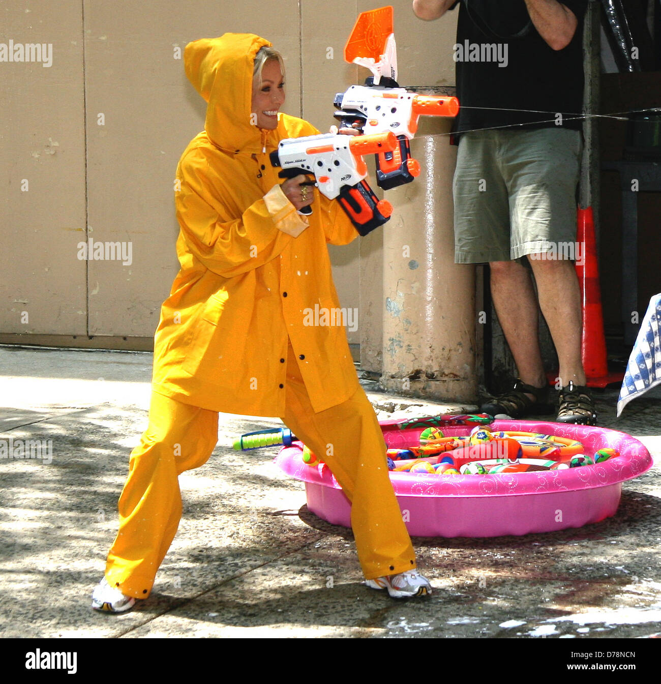 Kelly Ripa Taping 'Water Toys' segment outside ABC studios' 'Live with ...