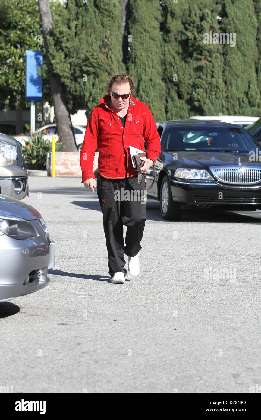 Mickey Rourke goes to meet friends for coffee in Beverly Hills Beverly ...