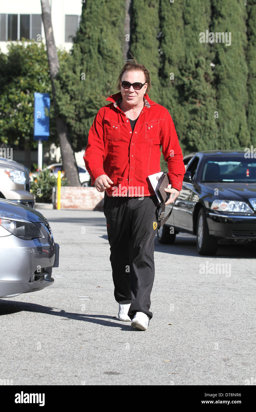 Mickey Rourke goes to meet friends for coffee in Beverly Hills Beverly ...