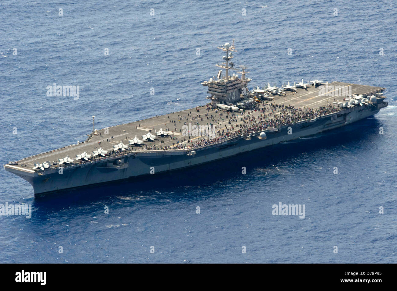 US Navy aircraft carrier USS John C. Stennis during operations April 26, 2013 in the Pacific ...