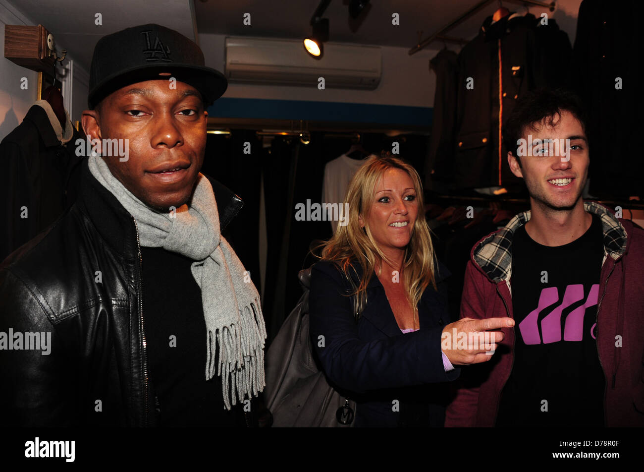 Dizzee Rascal shopping at the opening of 'Boxpark', a pop-up shopping ...