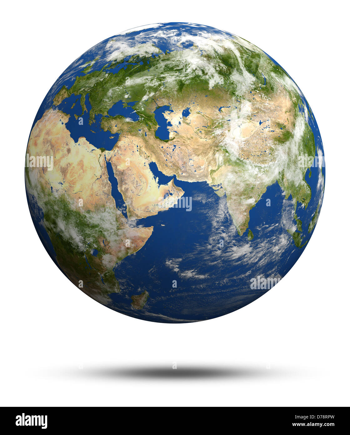 Planet Earth 3d render. Earth globe model, maps courtesy of NASA Stock ...