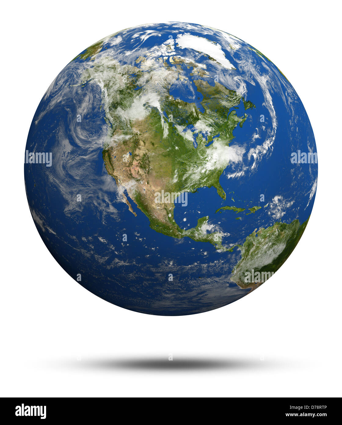 America. Earth globe model, maps courtesy of NASA Stock Photo - Alamy