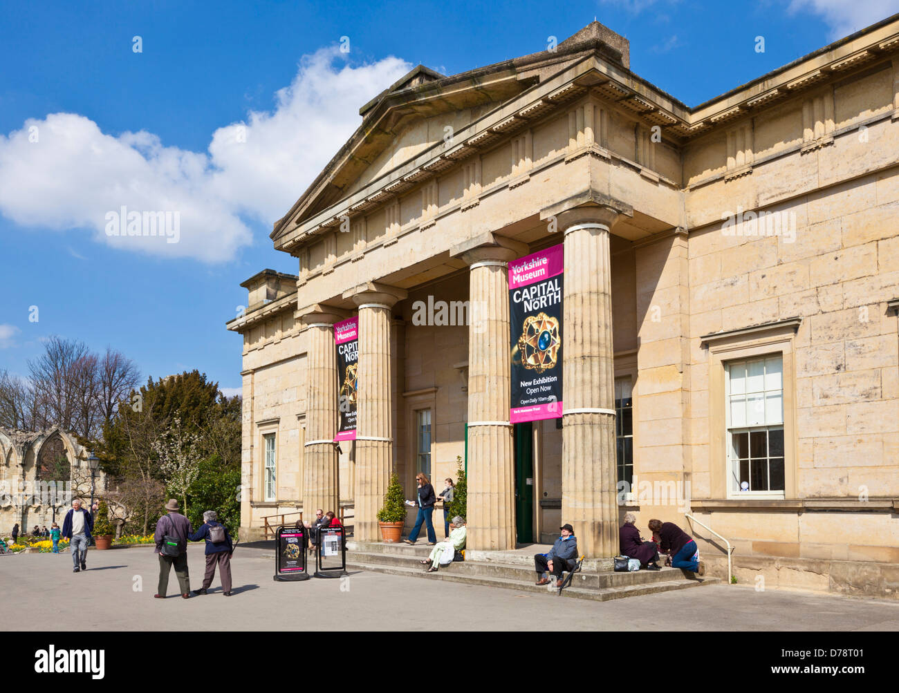 Front entrance to the Yorkshire museum gardens and cafe York city ...