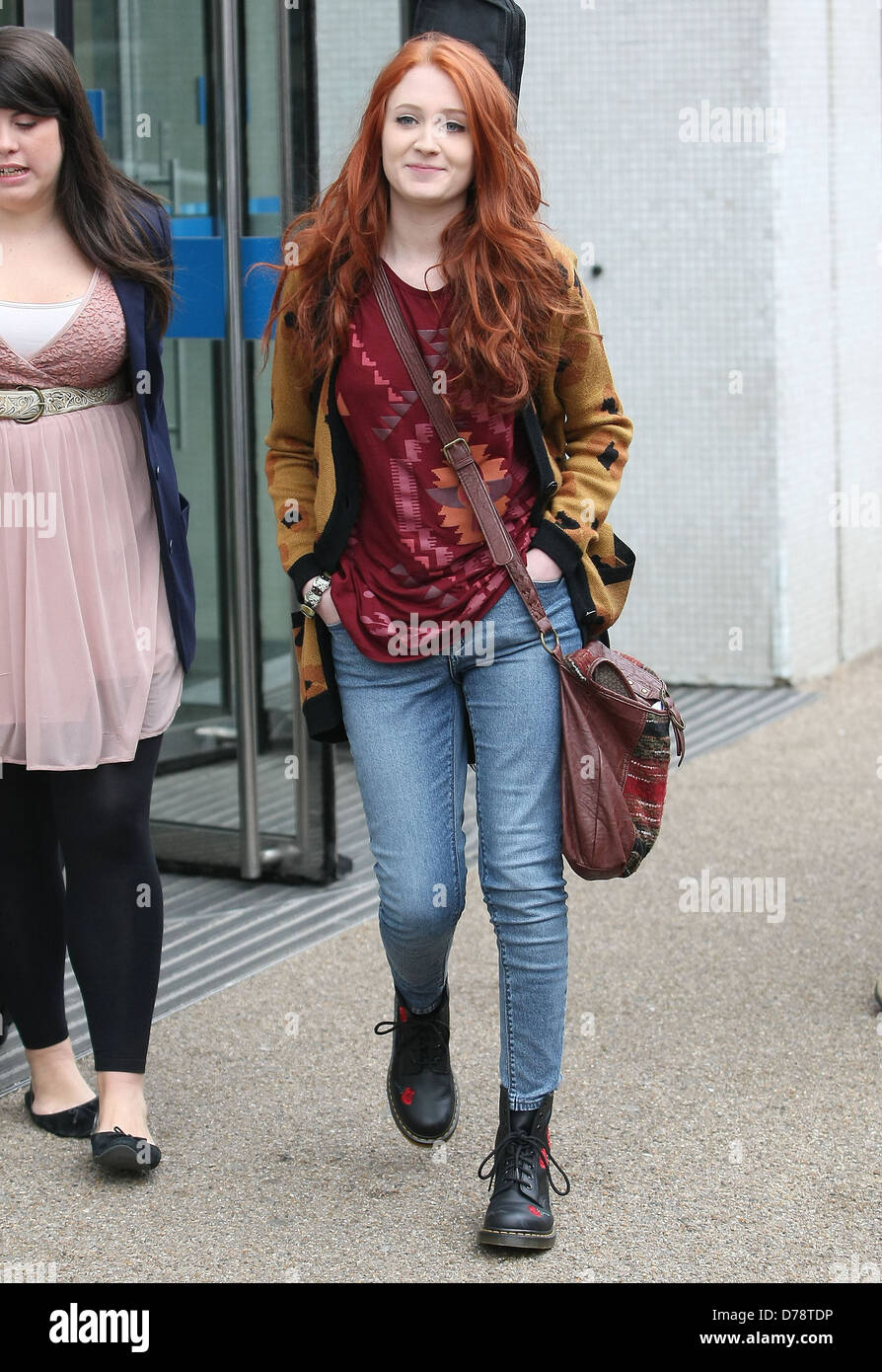 X Factor' finalist Janet Devlin outside the ITV studios London, England ...