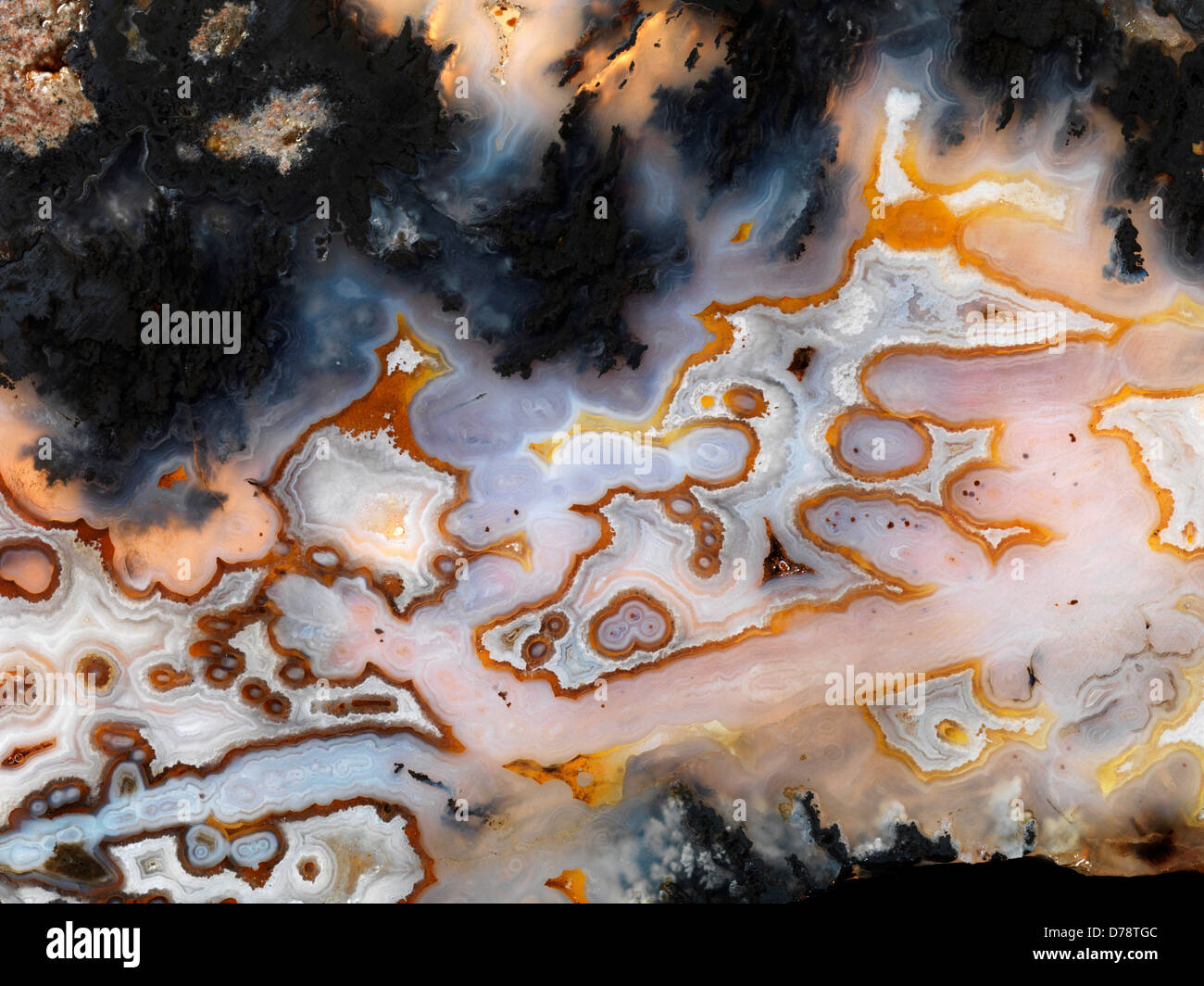 Slab Red Lightning Agate near Parell Chihuahua Mexico Stock Photo - Alamy
