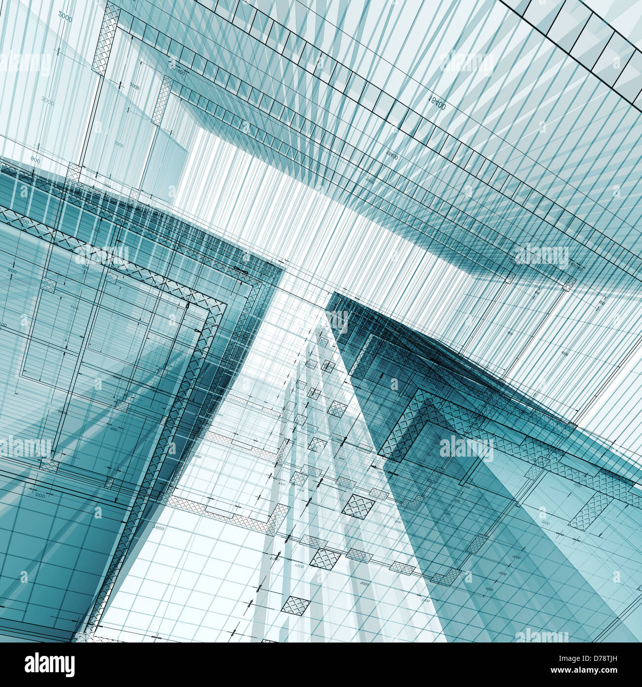 Architecture engineering. Architecture design and 3d model my own Stock ...