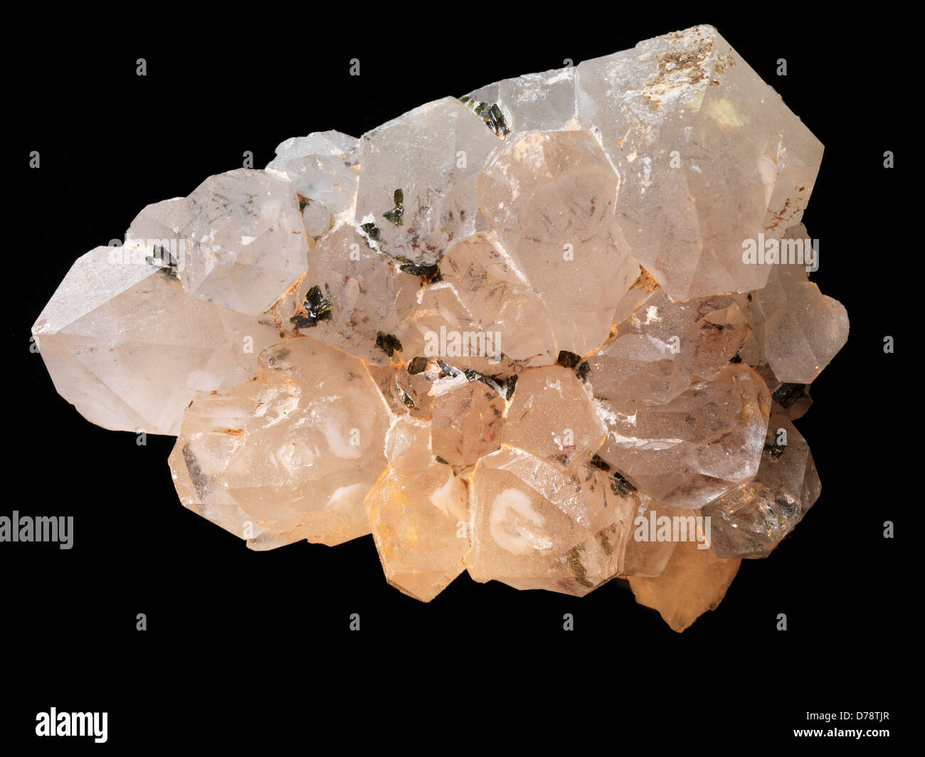 Rutilated Quartz crystals green Epidote Crystals on the surface Atlay ...