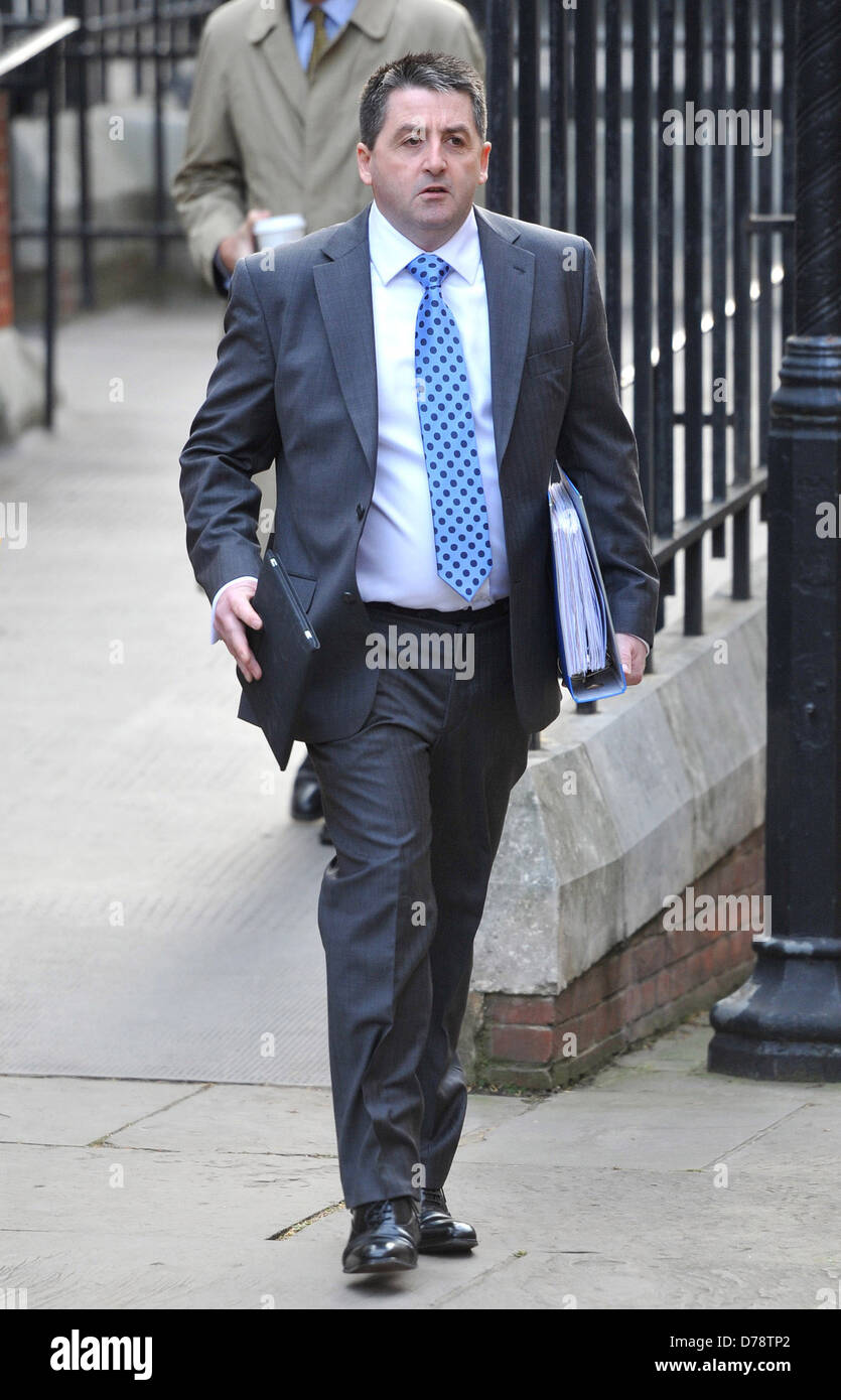 Ian Hurst arrives to give evidence at The Leveson Inquiry at The Royal ...