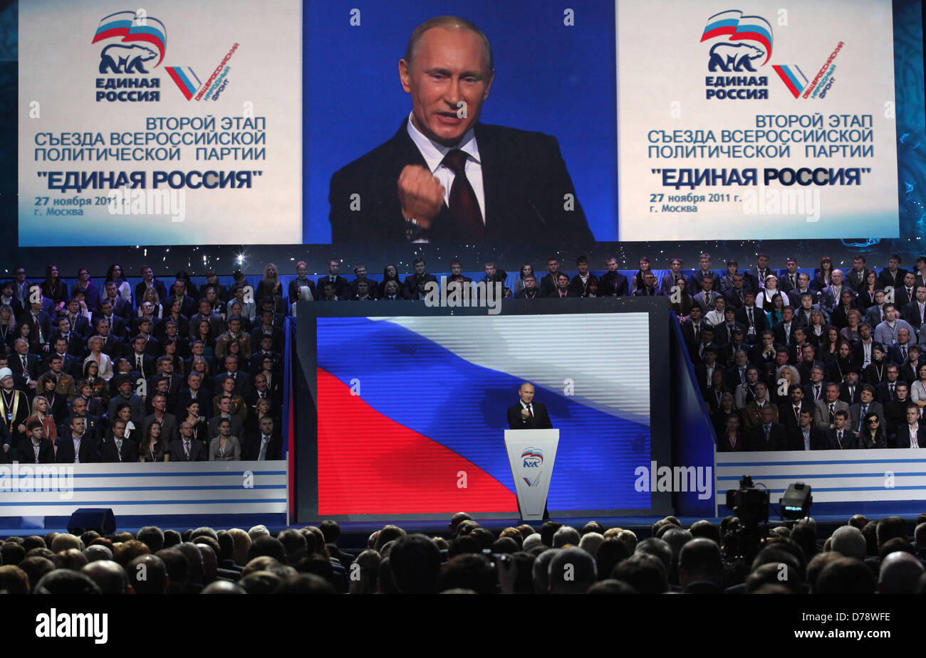 Prime Minister Vladimir Putin United Russia Party congress opens in ...