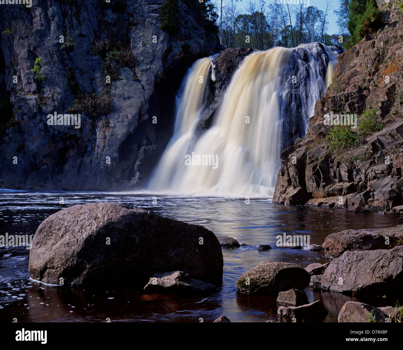 High Falls on Baptism River highest waterfall in Minnesota Tettegouche ...
