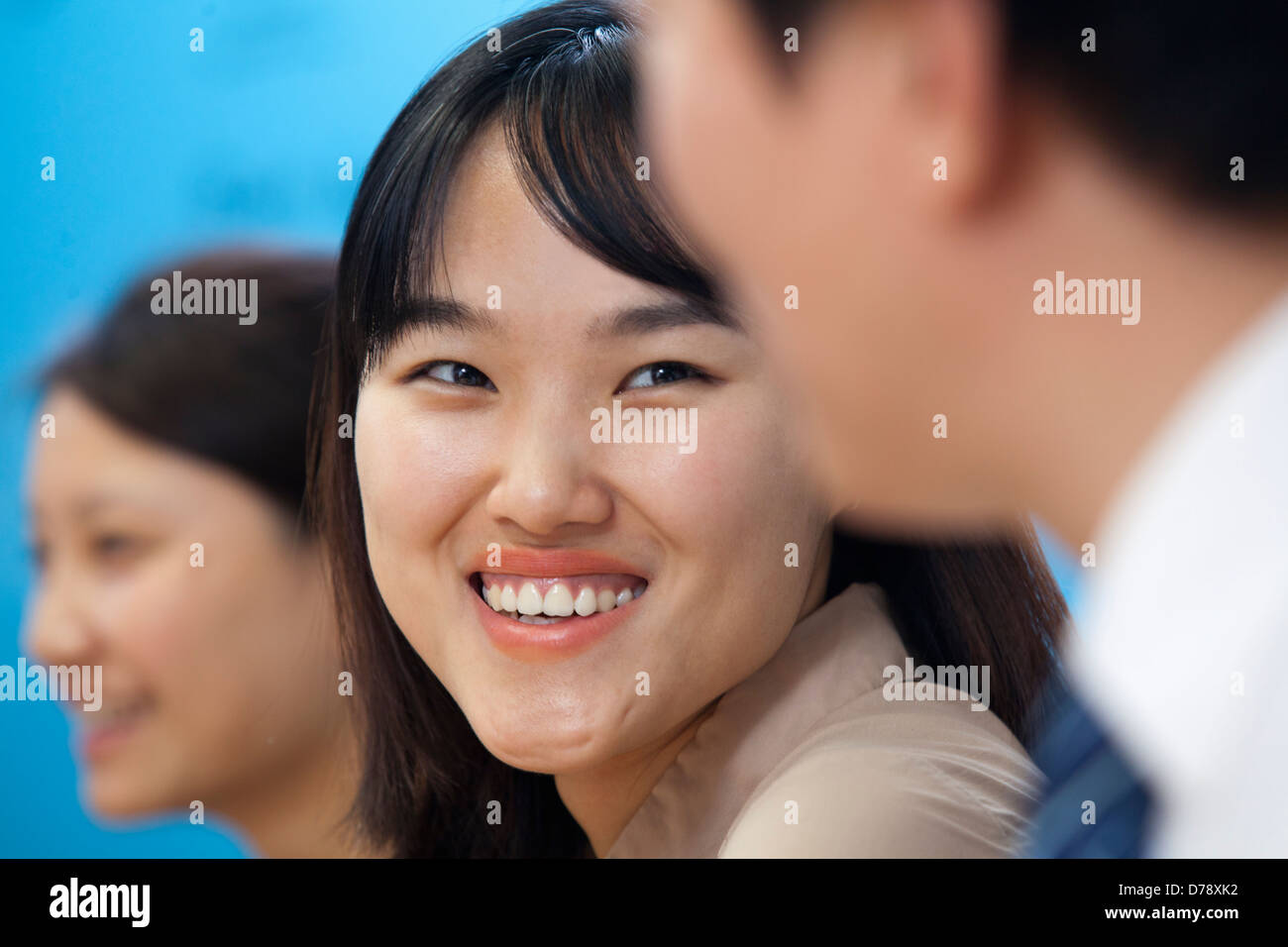 Business People Having Meeting in Board Room Stock Photo - Alamy
