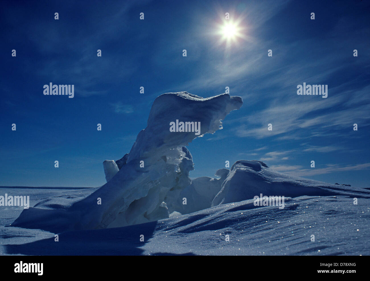 Pressure Ridge looking like 'ice dinosaur,' frozen Rainy Lake Voyageurs ...