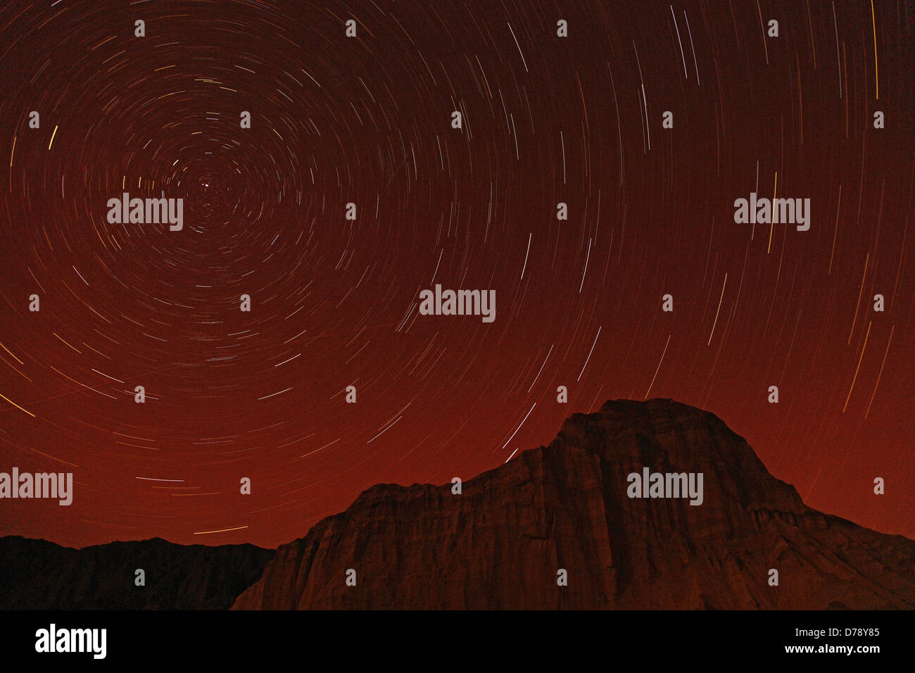 Star Trails Over Manly Beacon Stock Photo - Alamy