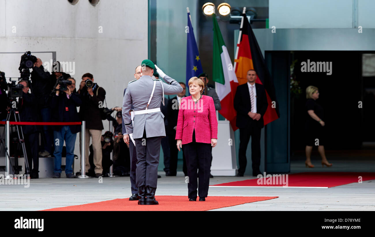 Berlin, Germany. 30th April 2013. Greeting of the Prime Minister of the ...