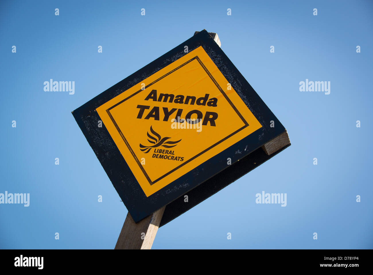 Cambridge, UK. 1st May 2013. Party placards on display in Cambridge on ...