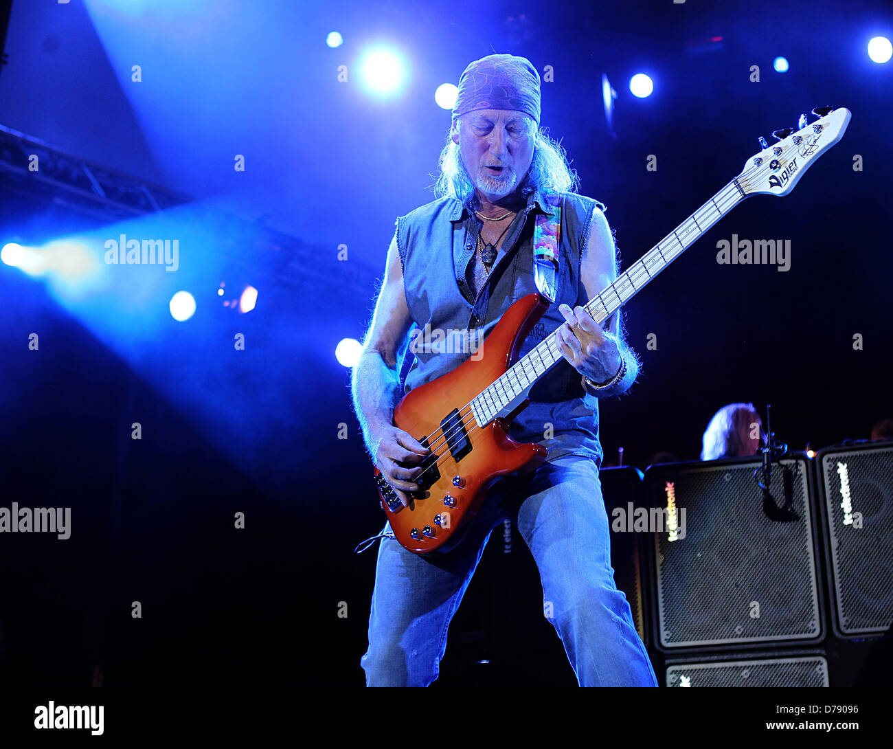 Deep Purple's Roger Glover performing on stage at the O2 Arena as part ...